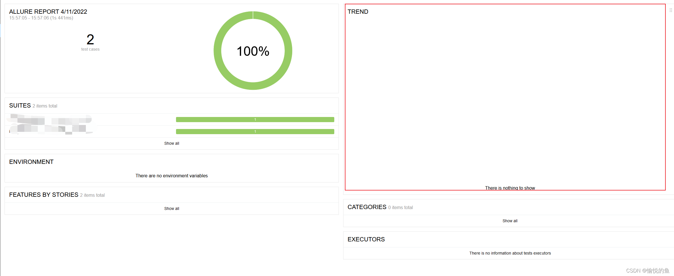 自动化测试-Nodejs + mocha + mocha-allure-reporter Trend部分没有值的问题_allure报告 trend 没有数据-CSDN博客