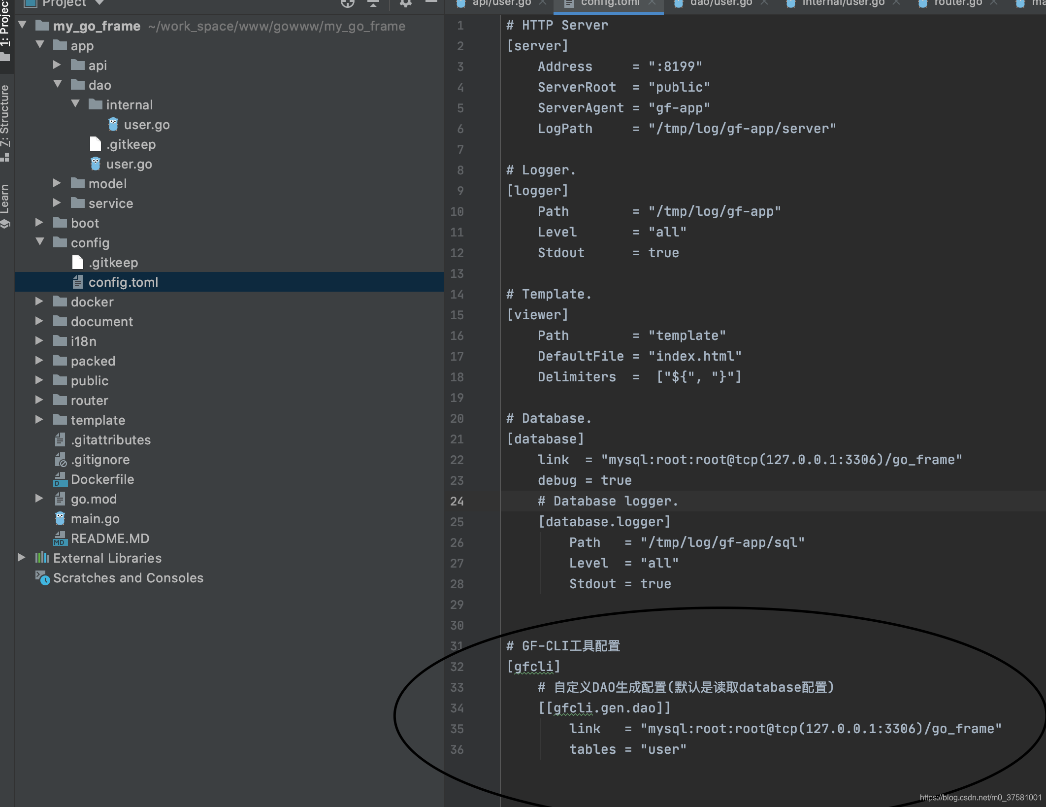 快速开始Go-frame的使用（一）_goframe gf-cli tables-CSDN博客