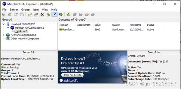 C# OPC Labs QuickOpc DA开发_quickopc.da-CSDN博客