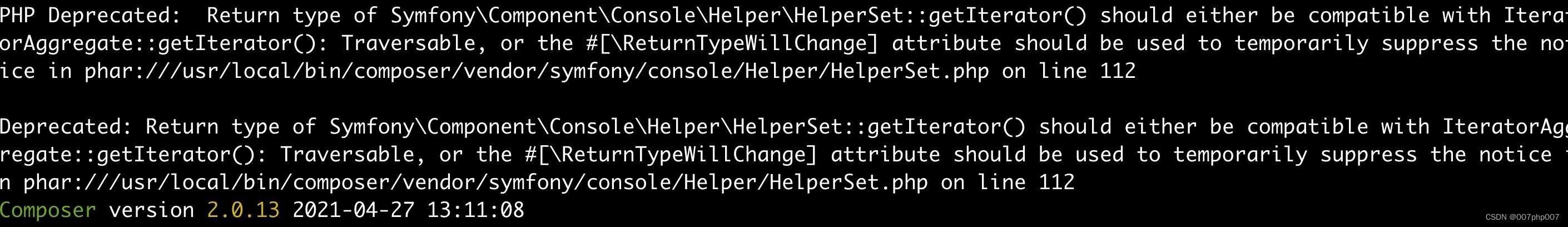 Mac更新和使用composer Should Either Be Compatible With Iteratoraggregate Csdn博客