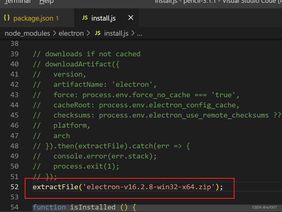 Error: Electron failed to install correctly, please delete node_modules/electron and try ...