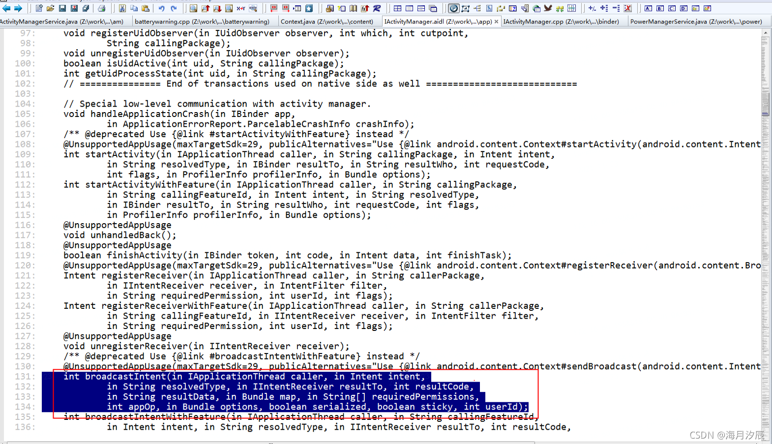 Android C++语言 通过Binder通信调用activity: [android.app.IActivityManager] 服务发广播_android c++ 怎么发广播-CSDN博客