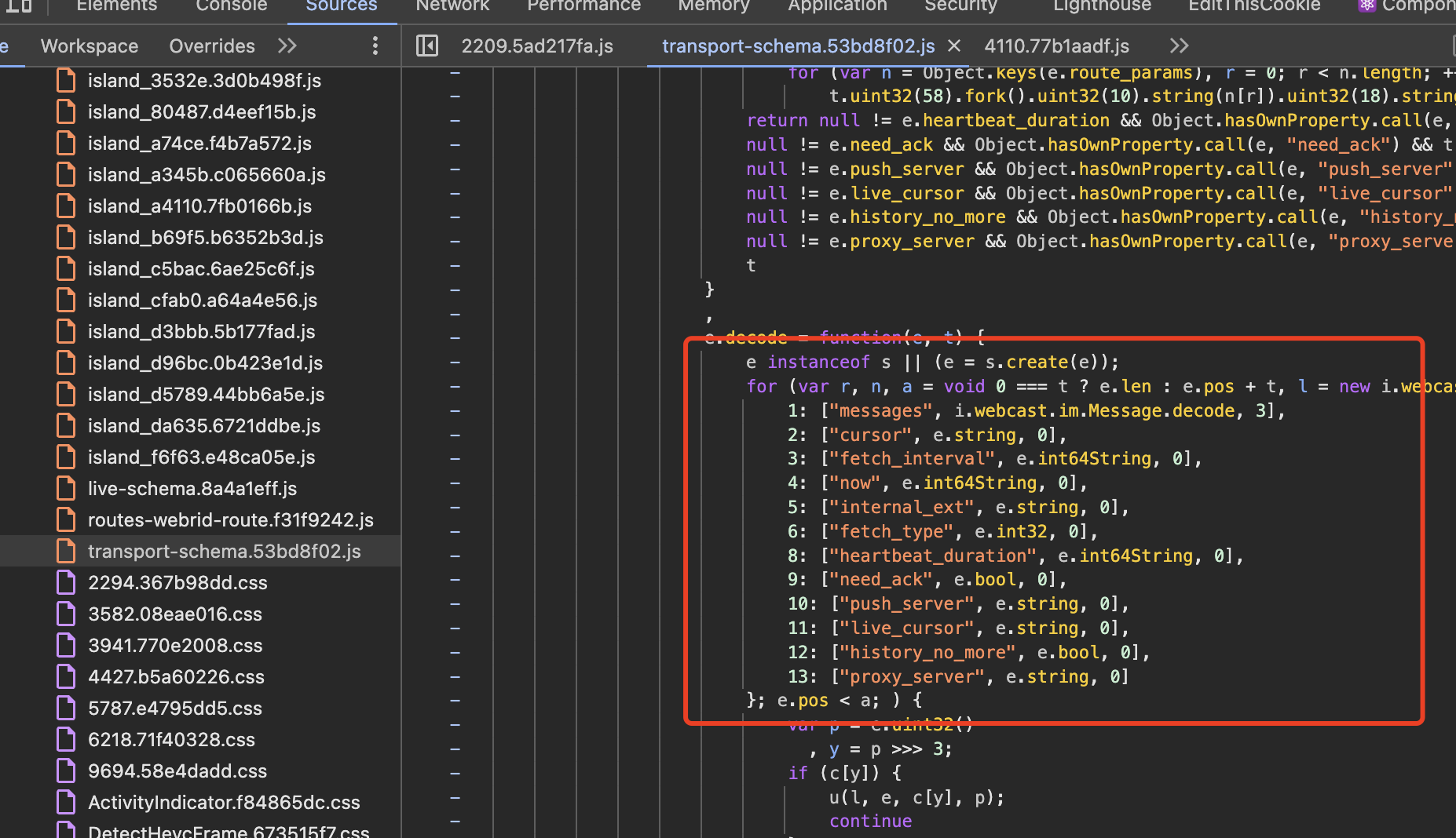 直播的js代码debug解析找到protobuf消息的定义_webcastranklisthourentrancemessage-CSDN博客