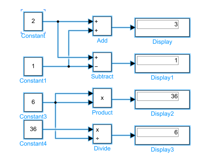 【Simulink】0基础入门教程 P1 搭建自己的第一个模型 实现加减乘除四则运算_simulink 矩阵的乘除模型搭建-CSDN博客