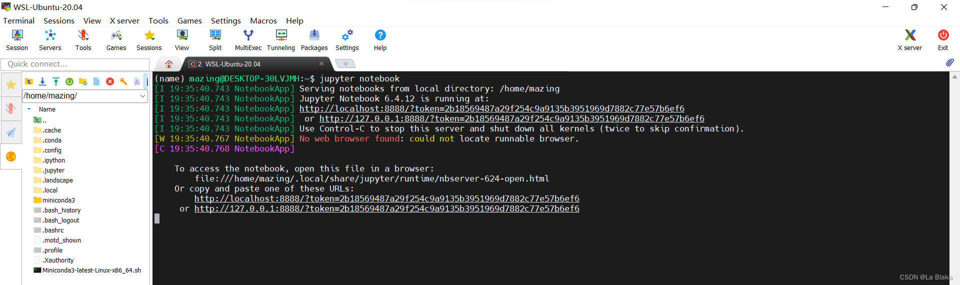 【记录】ubuntu子系统通过miniconda构建python虚拟环境并使用jupyterubuntun利用miniconda安装配置python3路径 Csdn博客
