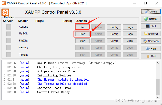 网站、小程序服务器环境搭建XAMPP+ThinkPHP_xampp thinkphp-CSDN博客