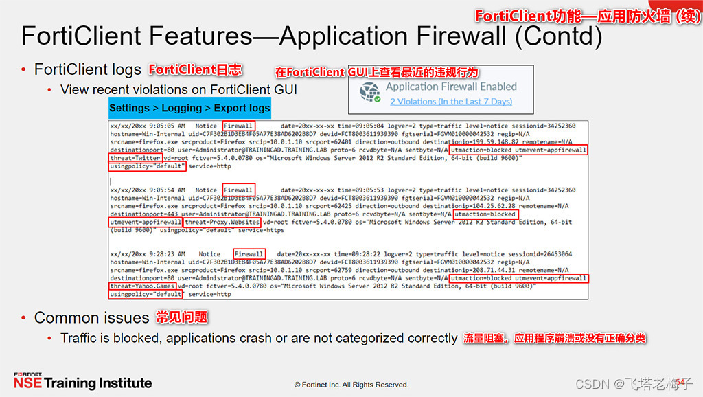教程篇(7.0) 07. 诊断和故障排除 FortiClient EMS Fortinet 网络安全专家 NSE 5_forticlient ...