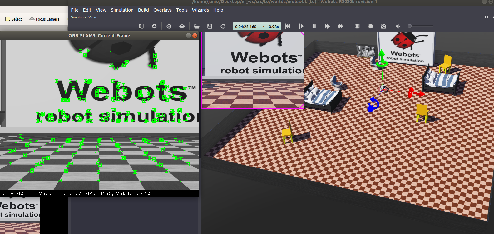 Webots小车与Gampping建图仿真与ORB3算法实践_webots实践项目-CSDN博客