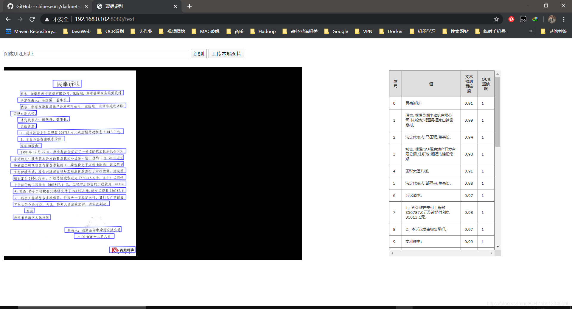 实现基于darknet框架实现CTPN版本自然场景文字检测 与CNN+CTCOCR文字识别的ChineseOCR搭建_chineseocr docker-CSDN博客