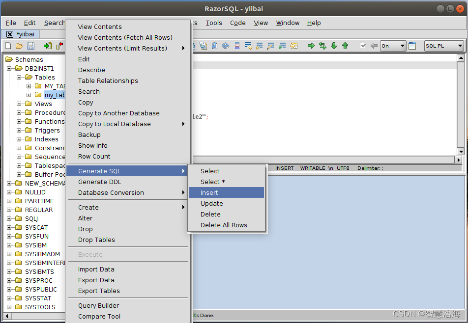 DB2 RazorSQL生成SQL_db中查询sql后自动生成sql-CSDN博客