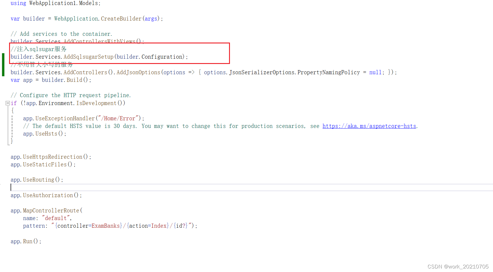 .NET Core MVC中Sqlsugar的使用_sqlsugar单例 全局 当前上下文-CSDN博客