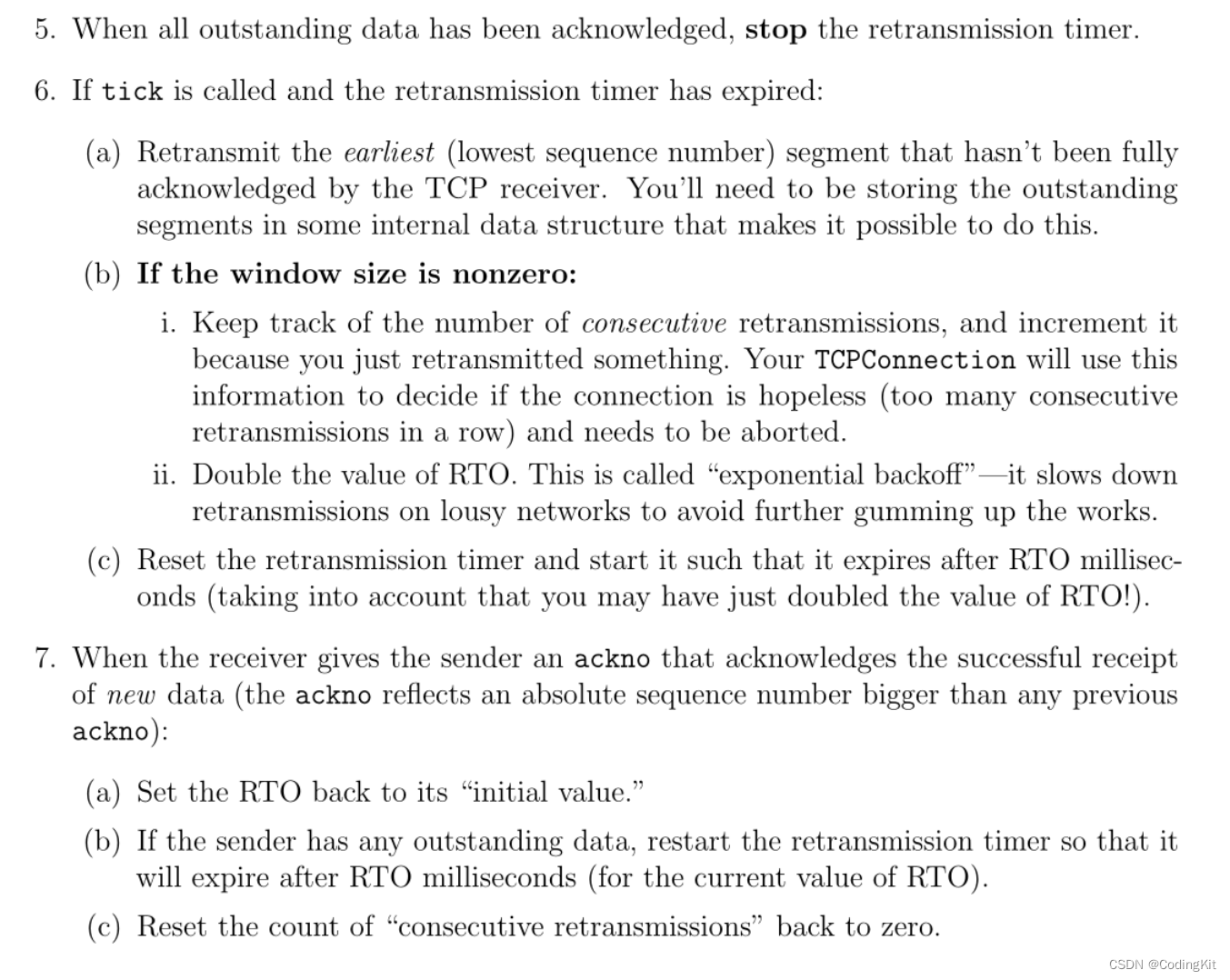 CS144 Lab3 TCPSender复盘_lab4 the tcp receiver and the tcp sender-CSDN博客