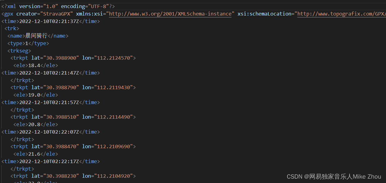 【Python文本处理】基于运动路线记录GPX文件解析，心率、速度、时间、功率、踏频、海拔等参数的生成和更改，以及GPX循环拼接_gpx路线文件-CSDN博客