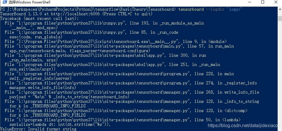Tensorboard 命令行输入tensorboard Logdir Logs 报错 Tensorboard Logdir Logs不成功 Csdn博客