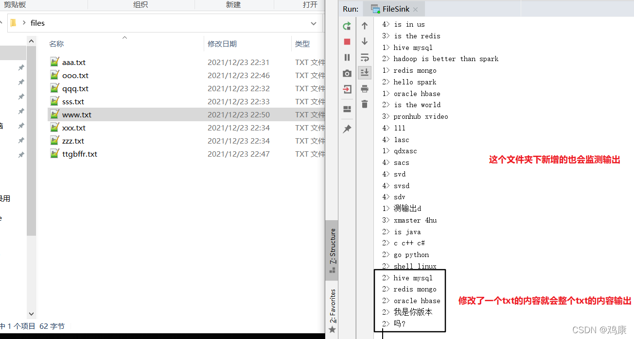 flink检测一个目录下的txt文件变化_flink filesource 实时监听目录文件-CSDN博客