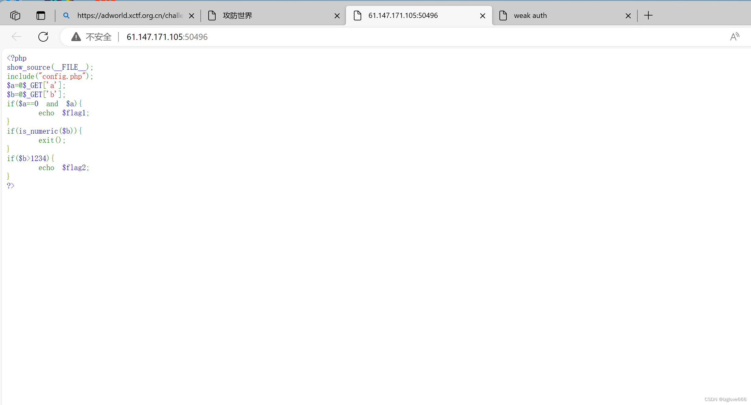 完成攻防世界web-＞新手模式-＞PHP2，backup，weak_auth，simple_php，baby_web的解法_攻防世界php2-CSDN博客