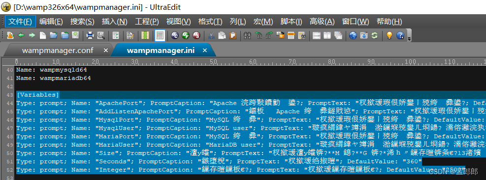 Wampserver 切换中文时无法启动报错处理the Configuration File Contains A Syntax Csdn博客