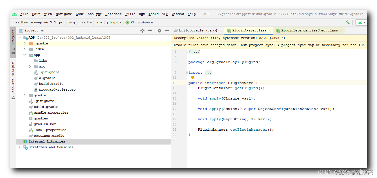 【错误记录】Android Studio 中查看 Gradle 配置的方法源码 ( 配置 gradle-wrapper.properties 中版本为 gradle-x.x.x-all.zip ...