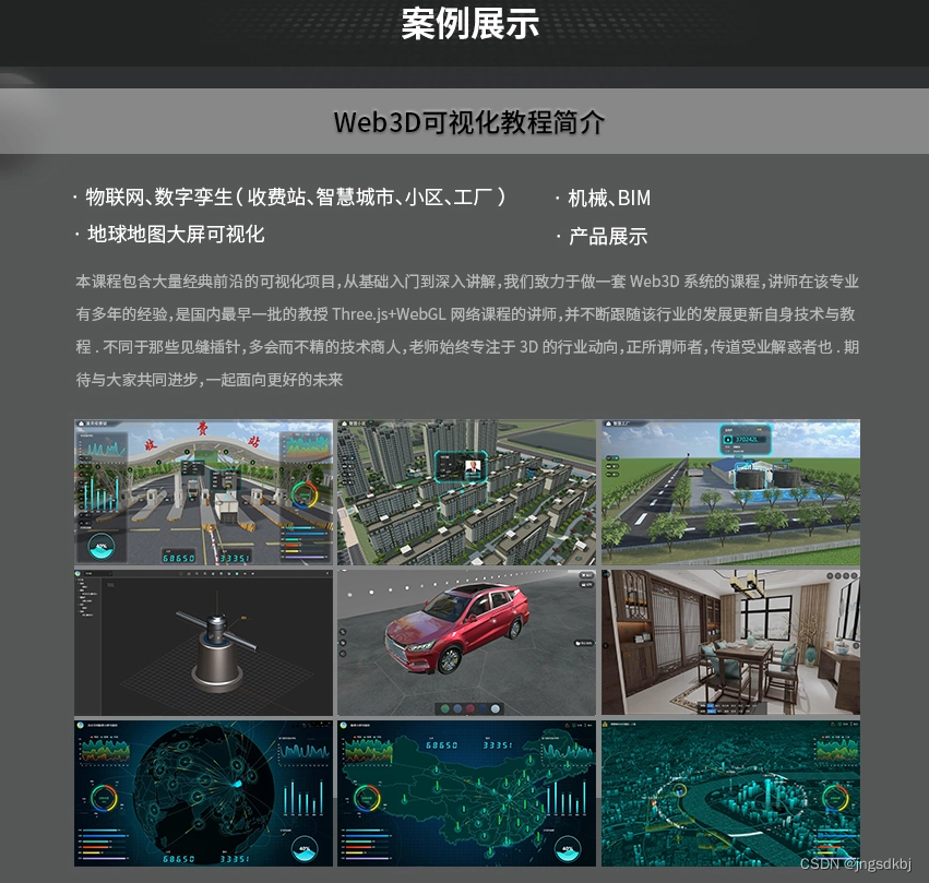 Three.js/WebGL系统课程3D可视化(郭隆邦老师的)_three.js可视化系统课程webgl 郭隆邦-CSDN博客