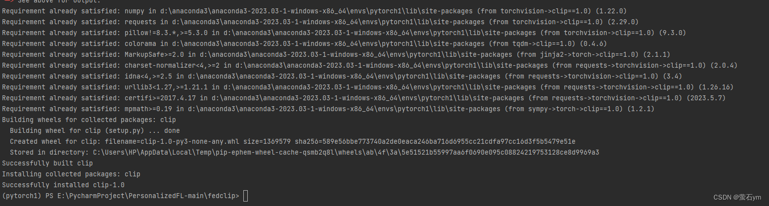 运行个性化联邦项目_fedclip-CSDN博客