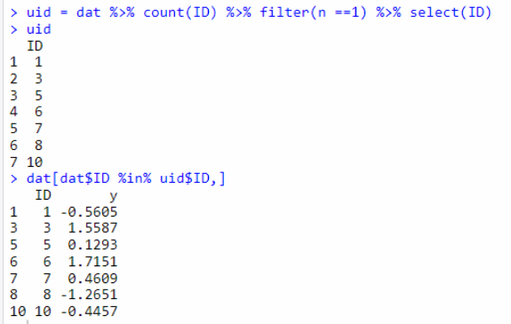 R语言去重操作unique duplicate filter_r语言unique函数 去除重复-CSDN博客