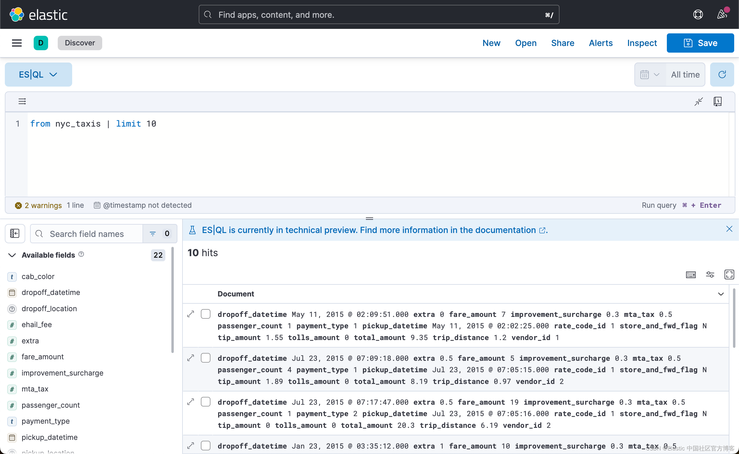 Elasticsearch：ES|QL 动手实践_es|ql练习-CSDN博客