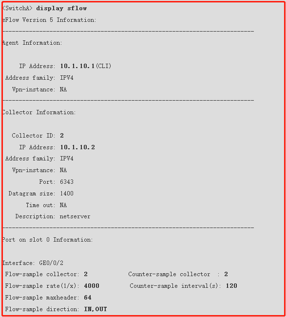 华为交换机：sFlow配置举例_sflow counter-sampling collector 2-CSDN博客