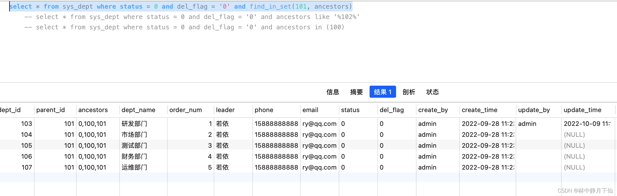 Mysql中find_in_set()函数使用_findinset 性能优化-CSDN博客