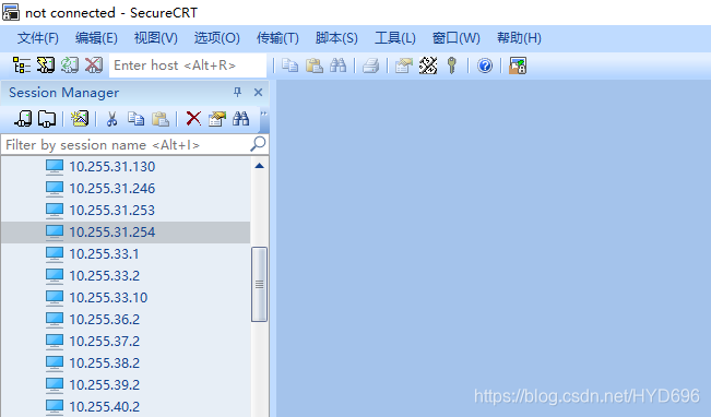 SecureCRT界面的菜单栏不见了怎么办？_securecrt左侧导航栏-CSDN博客