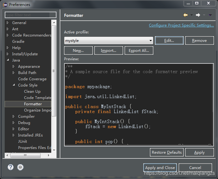 【Java工具】Eclipse代码格式设置_elipse代码结构设置-CSDN博客