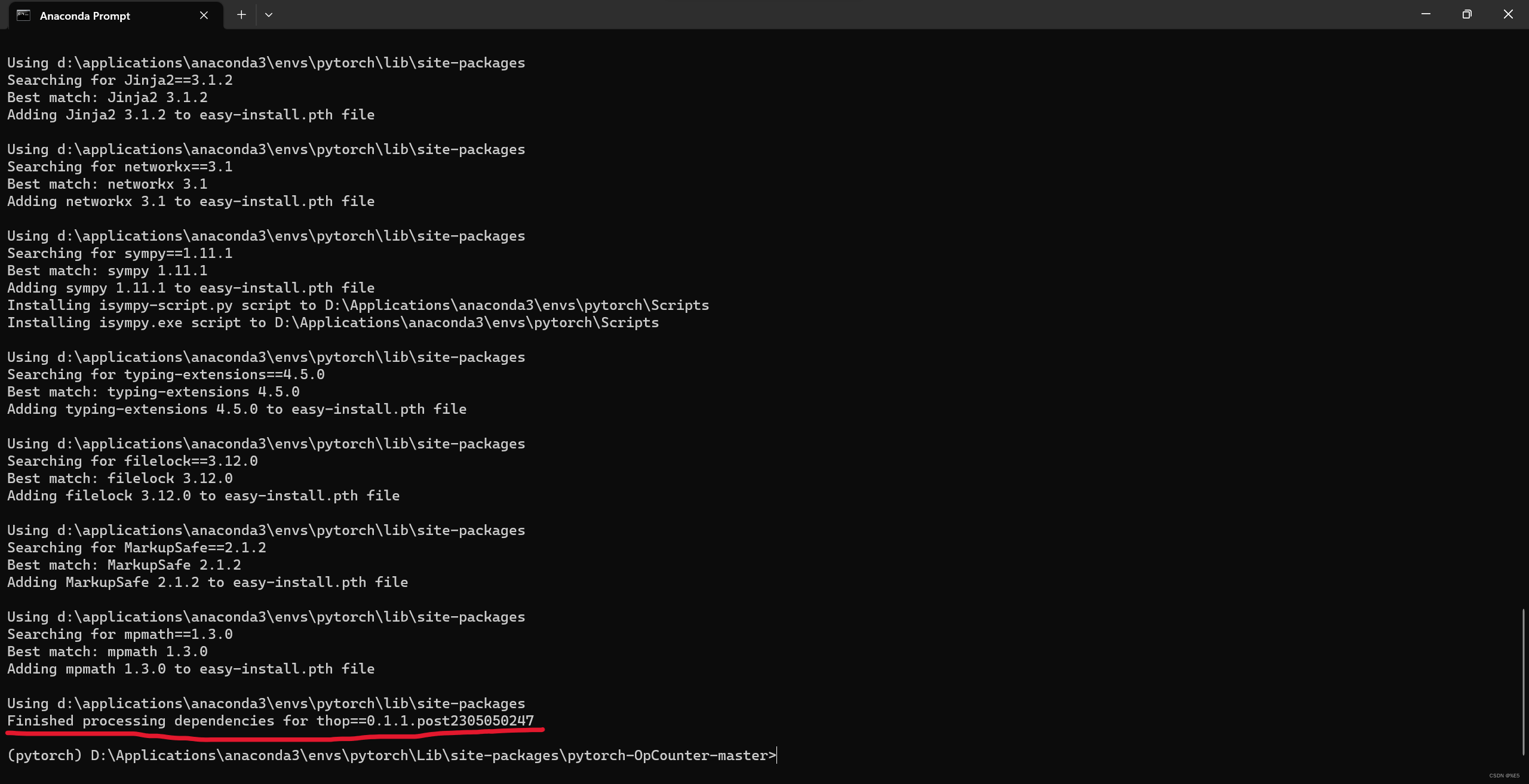 【YOLOv5问题记录】thop库的安装_thop库安装-CSDN博客
