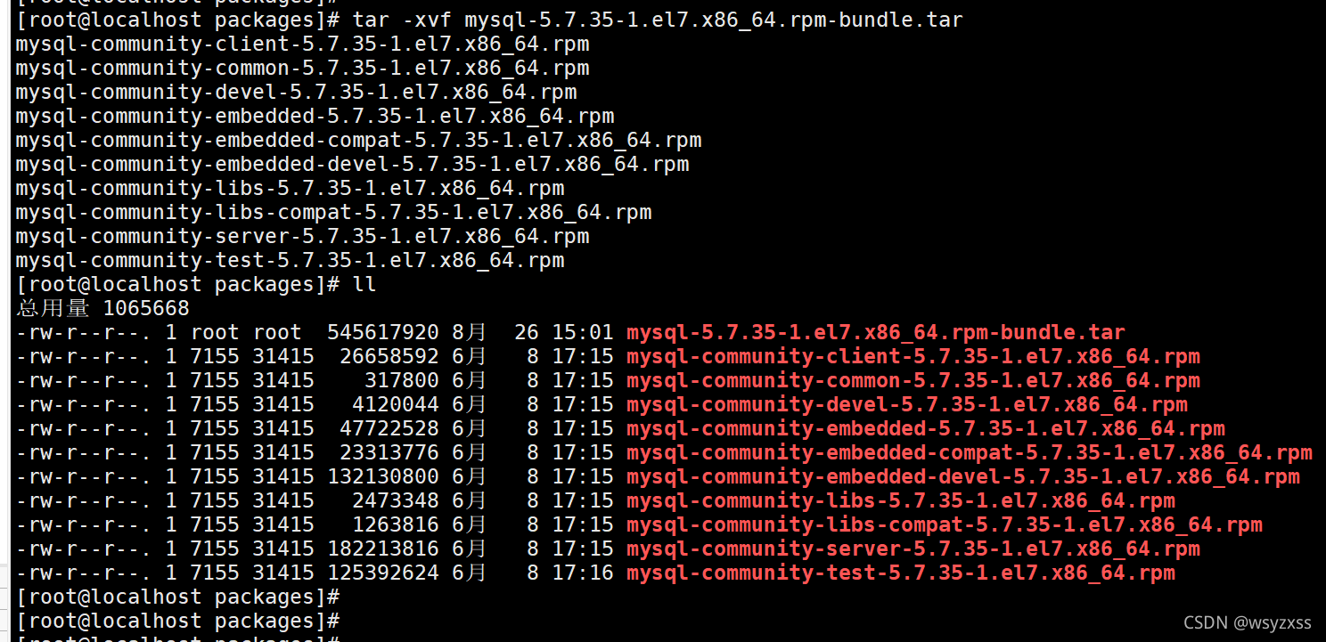 mysql安装mysql-5.7.35-1.el7.x86_64.rpm-bundle.tar，问题及其他ip访问mysql_mysql5.7 rpm-bundle.tar-CSDN博客