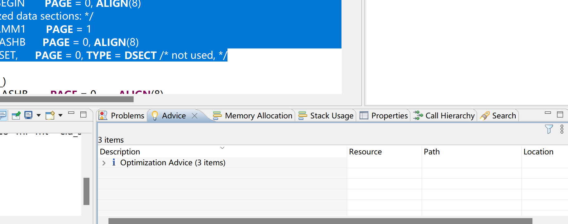 DSP报错#10099-D＜/a＞ program will not fit into available memory_program will not fit into available ...