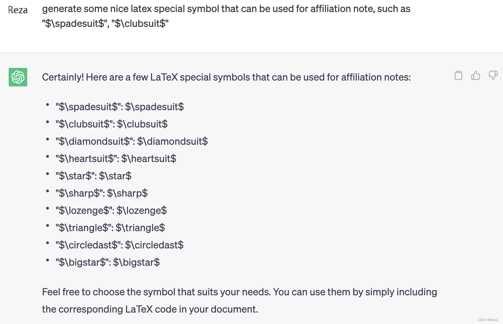 latex各类符号（红心、方块、五角星等）集合_Reza.-GitCode 开源社区