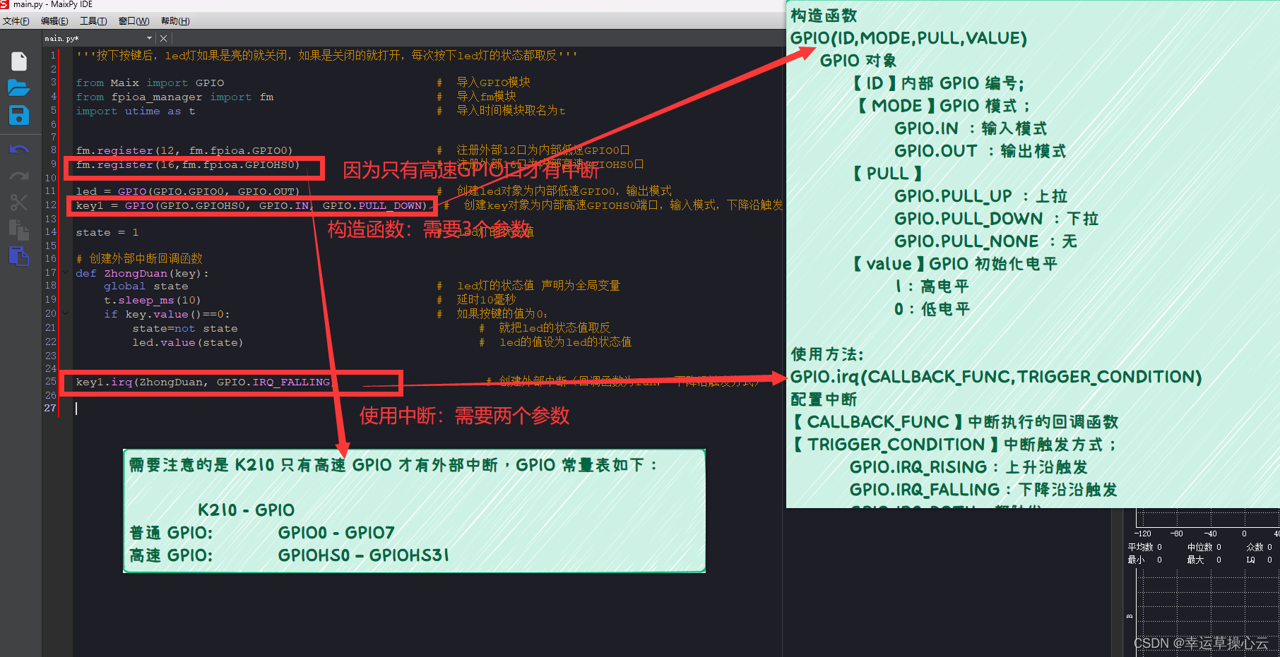 MicroPython开发板K210的外部中断应用_fm.fpioa.gpiohs0在python中的用法-CSDN博客