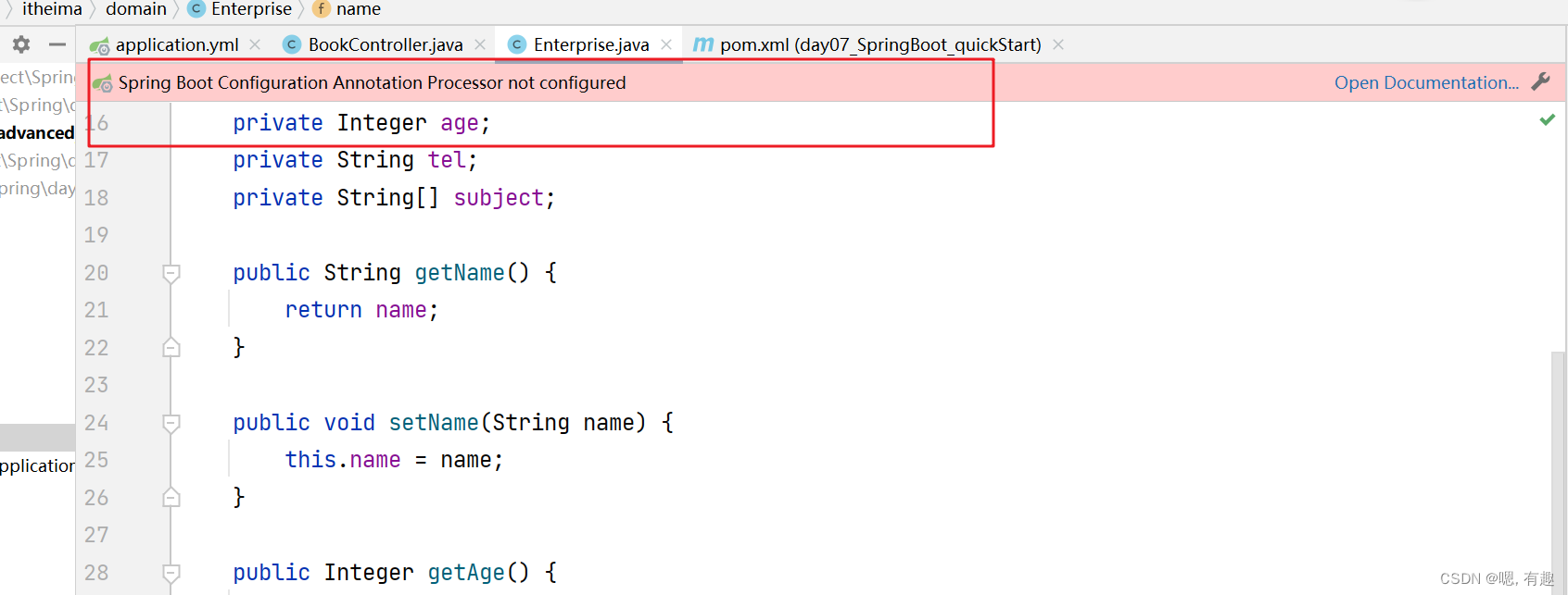 Spring Boot Configuration Annotation Processor Not Configured Csdn博客 6970