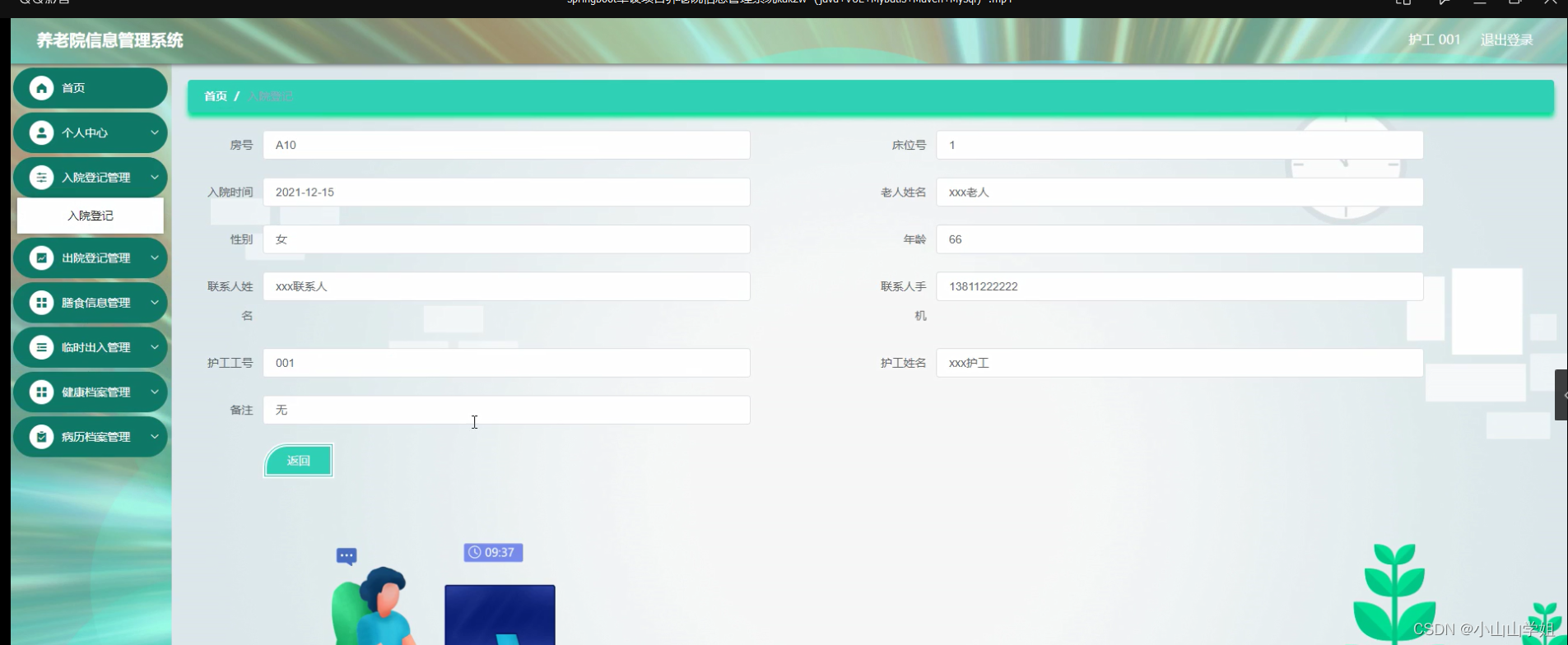 springboot毕设项目养老院信息管理系统kak2w（java+VUE+Mybatis+Maven+Mysql）_基于springboot的养老院信息管理系统-CSDN博客