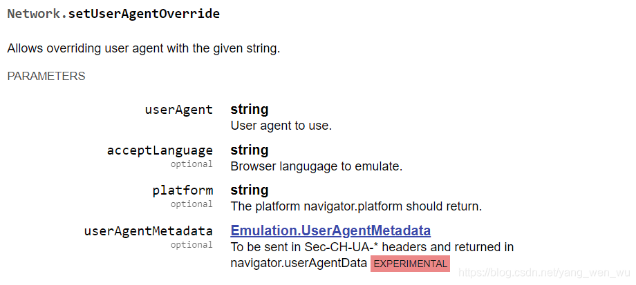 Selenium RemoteWebDriver 利用CDP修改User-Agent_java selenium的driver.executecdpcommand是多少版本-CSDN博客