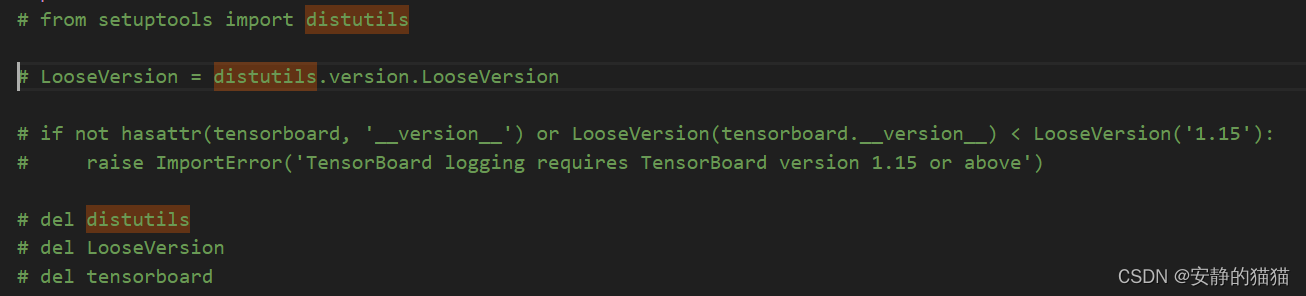 【Bug解决】Tensorboard报错，ttributeError:module ‘distutils‘ has no attribute ...