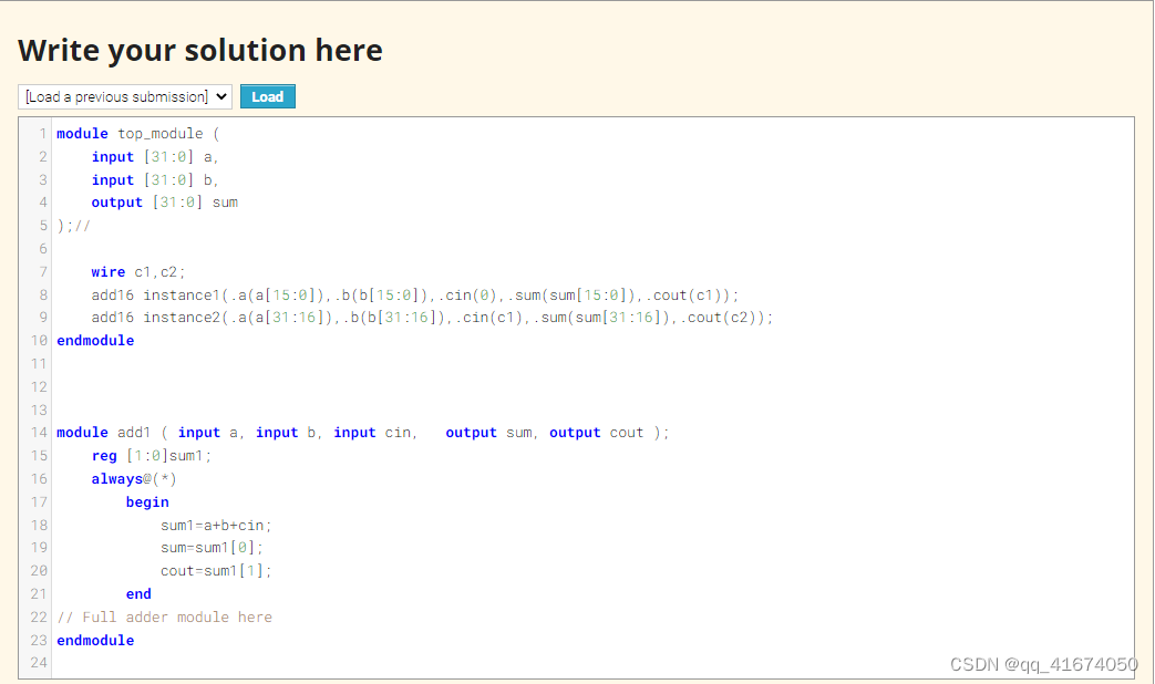 HDLbits Module fadd_module fadd hdlbits-CSDN博客
