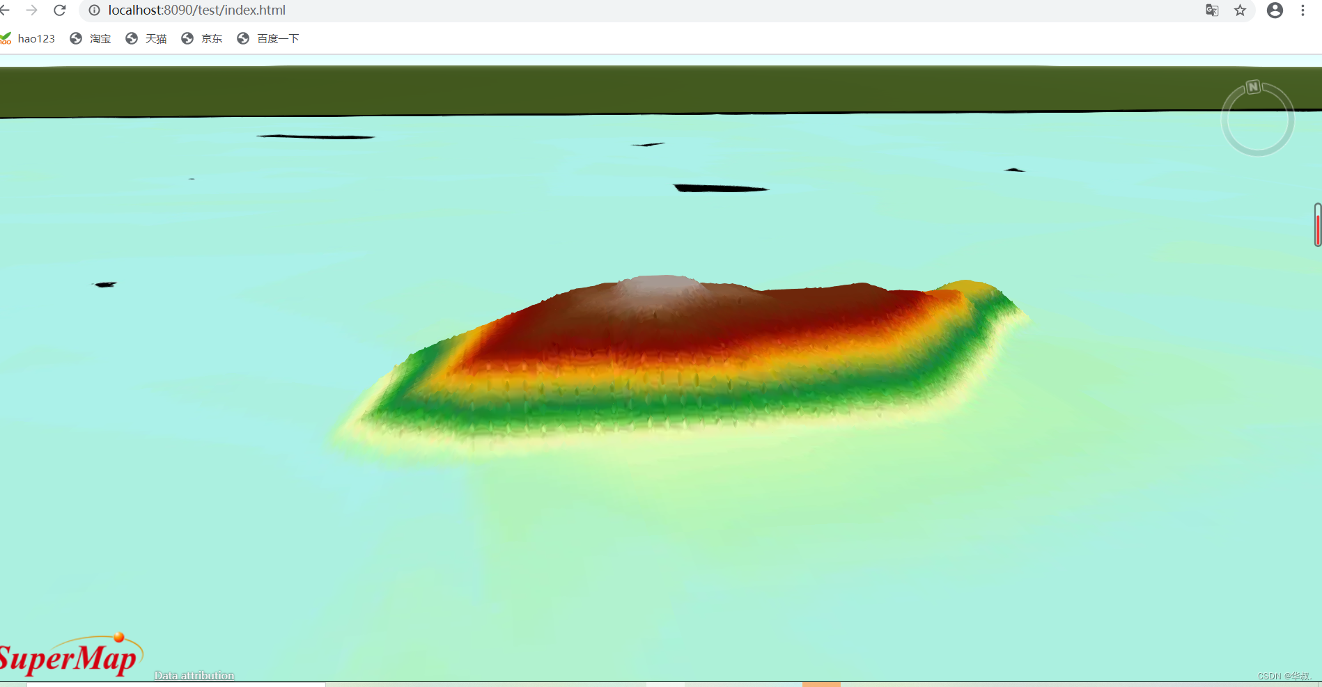 SuperMap iClient3D for WebGL(学习)——显示地球与加载地形影像数据_var viewer = new cesium.viewer('map') supermap ...