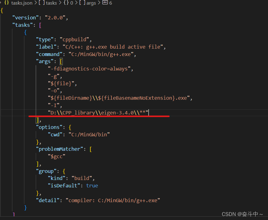 关于vscode中对task.json配置路径中添加各种库路径不生效的问题_vscode task.json lib-CSDN博客