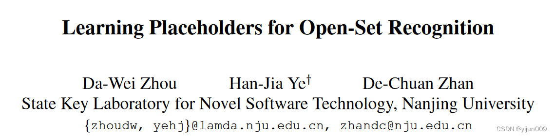 Learning Placeholders for Open-Set Recognition-CSDN博客