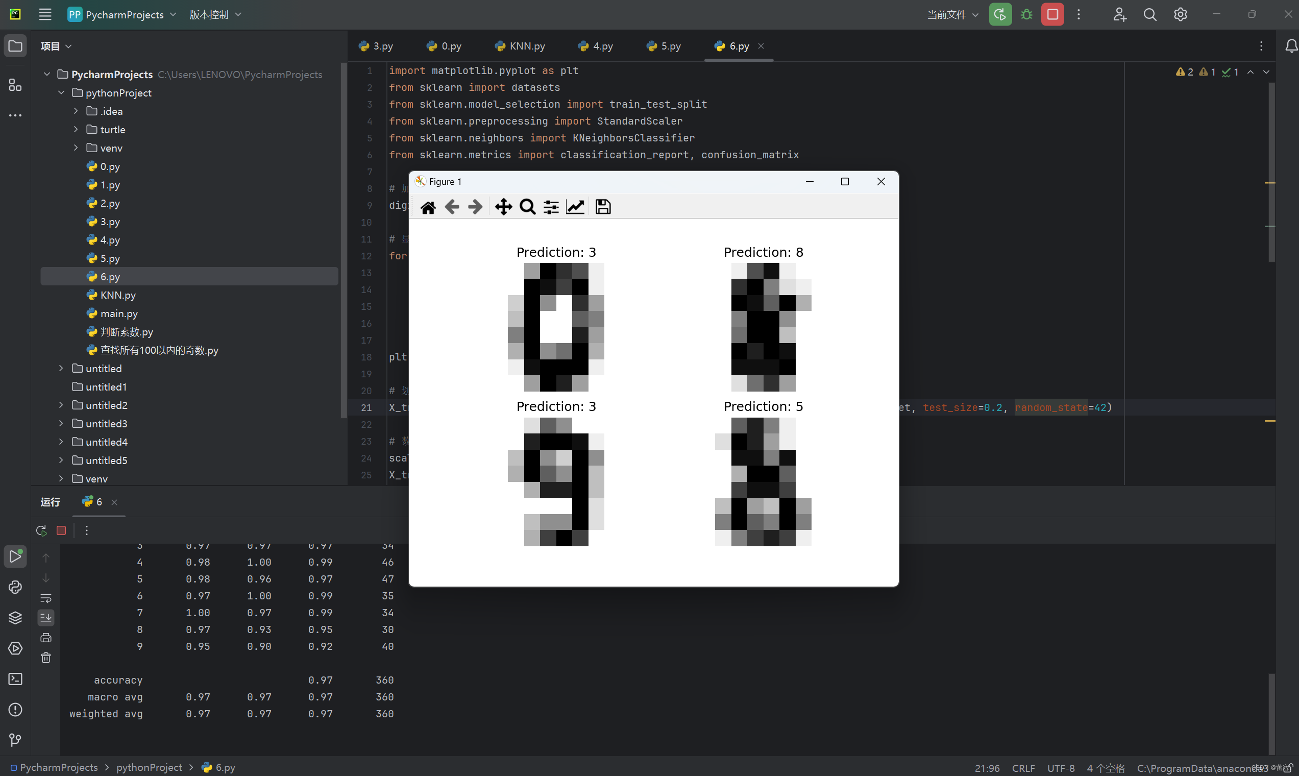 KNN算法实现手写数字识别_knn手写数字识别-CSDN博客