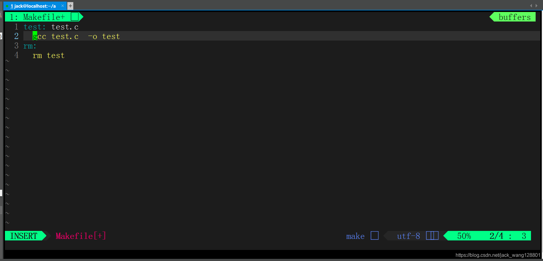 Makefile：2：*** missing separator. Stop.错误的解决办法_makefile:2: *** missing separator. stop.-CSDN博客