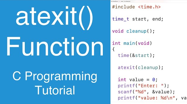 编写一个C程序来检查 atexit() 函数_atexit(cleanup);-CSDN博客