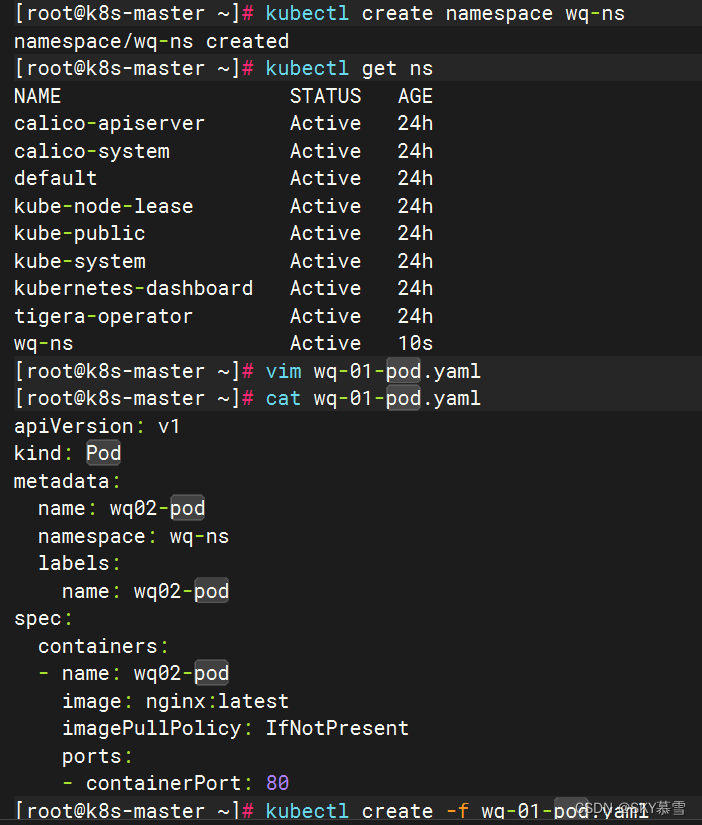 k8s-pod基本管理(namespace,pod增删查)_查看pod命令-CSDN博客
