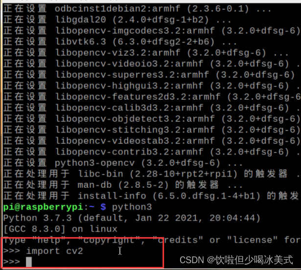 树莓派安装opencv-CSDN博客