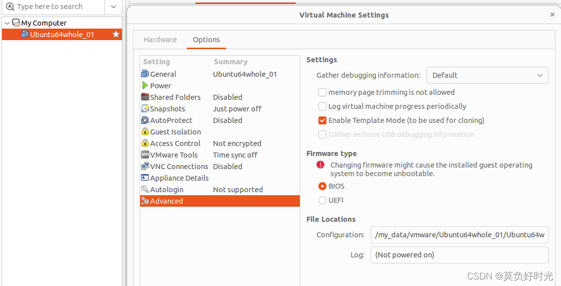 【虚拟机】VMWare中linux系统的创建、复制与用户名修改_encrypt the lvm group with luks-CSDN博客