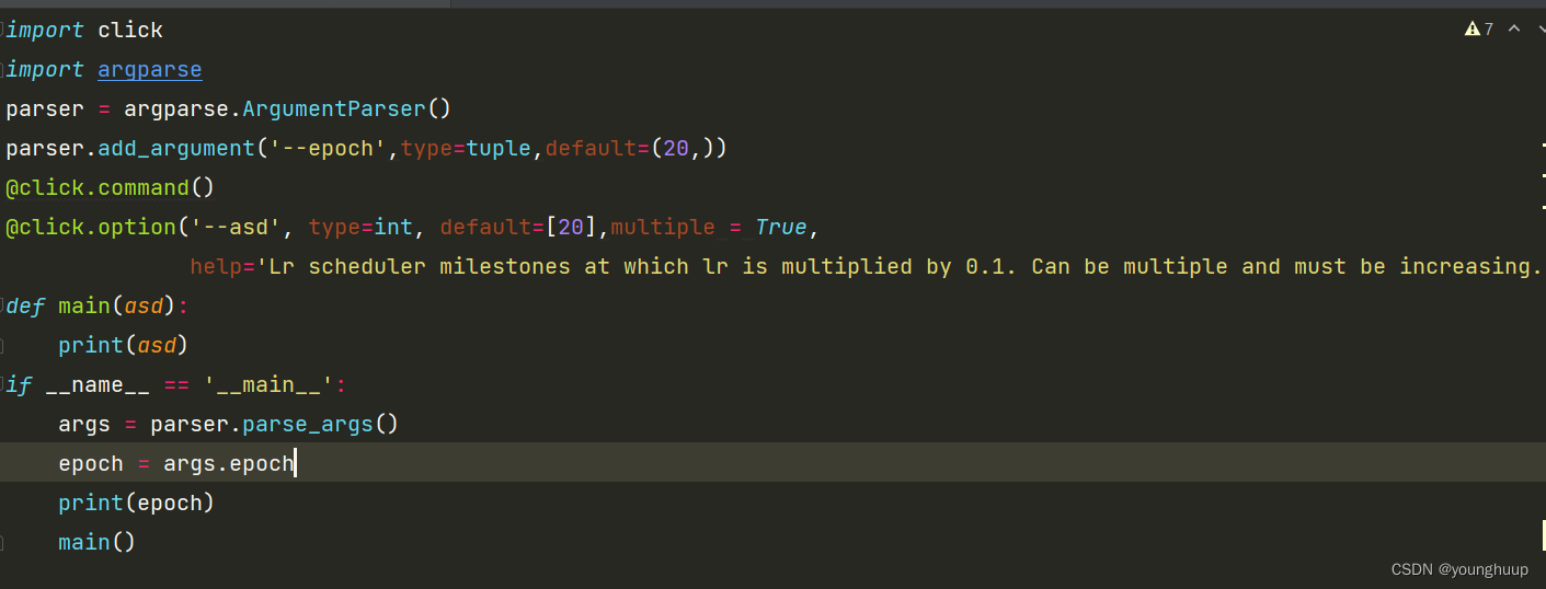 argparse 或者 click中出现‘int‘ object is not iterable_valueerror: 'int' is not callable-CSDN博客